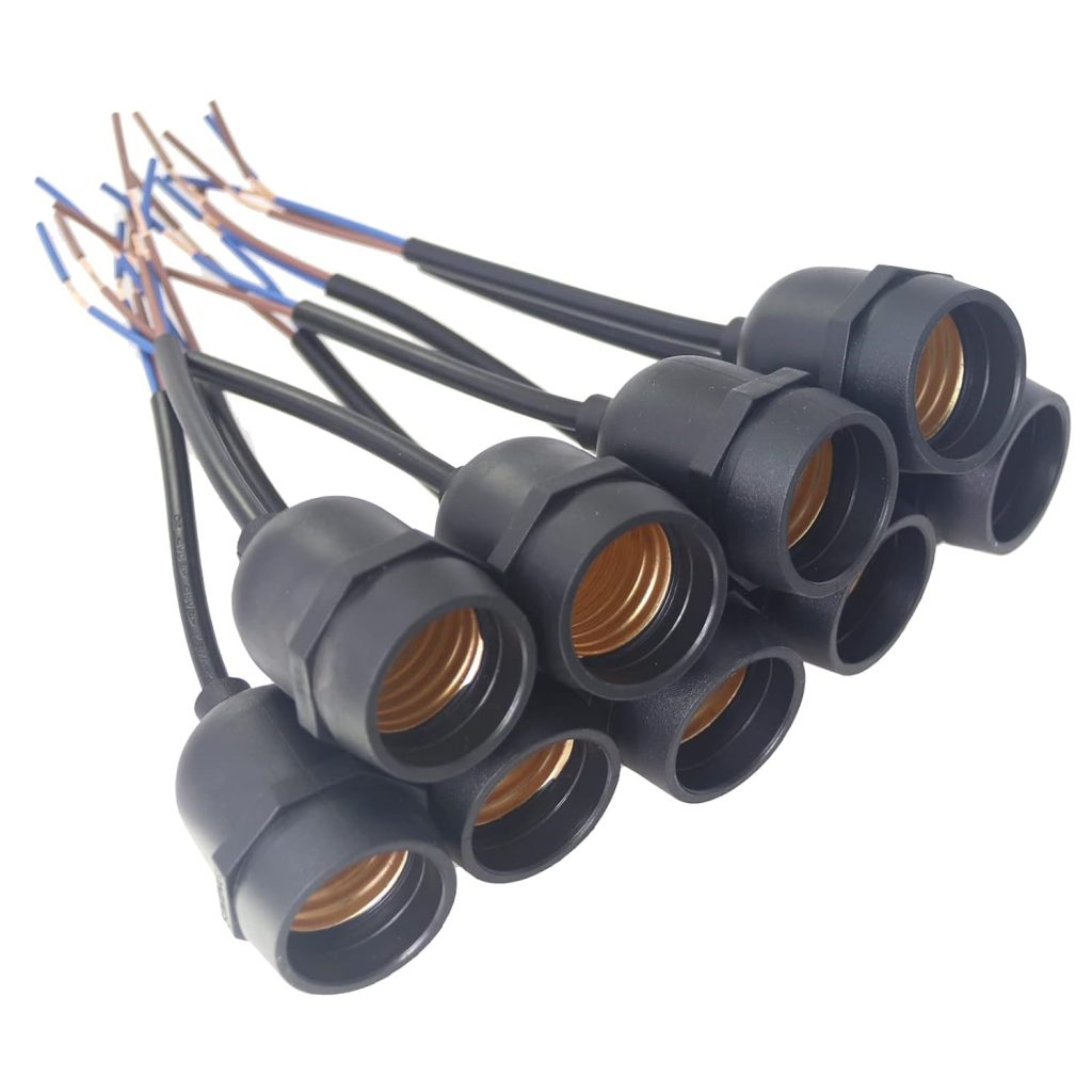 Lamp Holder E27 Waterproof 15cm Cable IP44 (Ref: LH15CM) - Rayon D'or